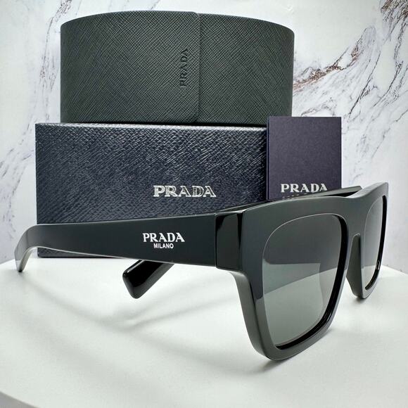 Prada | Accessories | New Prada Sunglasses Black Square Rectangle 54mm ...